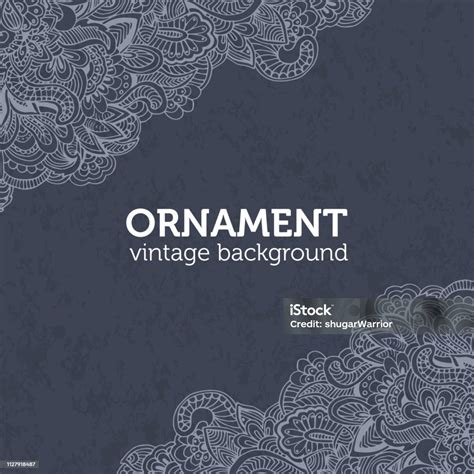 손으로 그린 추상 배경 장식 그림 개념 벡터 카드 또는 초대장 디자인의 장식 복고풍 배너 빈티지 전통 이슬람 아랍어 인도 오스만 모티프 요소 0명에 대한 스톡 벡터 아트 및