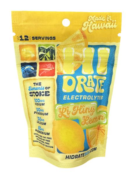 Li Hing Lemon Electrolytes Hidrate Electrolytes Made In Hawaii