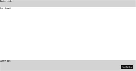 Custom Footer And Header Codesandbox