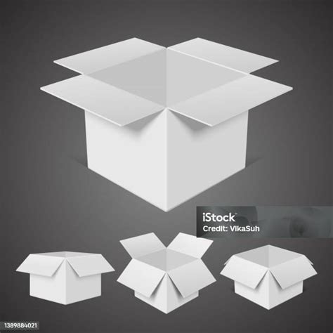 골판지 상자 벡터 등각 모형 템플릿을 엽니다 배달 항목을 전송하기위한 빈 흰색 컨테이너 0명에 대한 스톡 벡터 아트 및 기타 이미지 0명 3차원 형태 공란 Istock