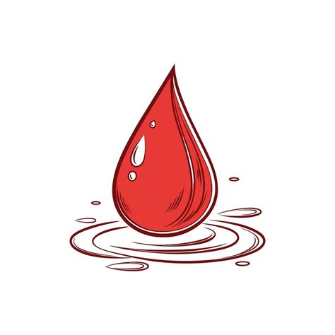 Single Red Blood Drop Icon 55405100 Vector Art At Vecteezy
