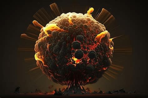 Premium Ai Image Simulated Nuclear Explosion Generative Ai