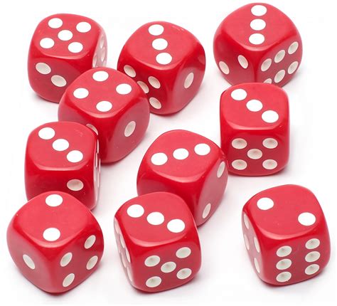 Настольная игра Набор кубиков Stuff Pro D6 красный 10 шт D6rd10