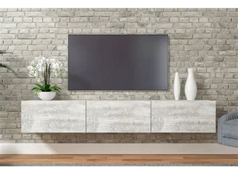 Mueble Para Tv Flotante 180cm 3 Puertas Moderno Minimalista Meses Sin