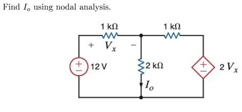 Solved Find Io Using Nodal Analysis Chegg