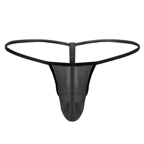 Mens Micro Swimwear Us Men Mesh See Through Bulge Pouch G String Micro