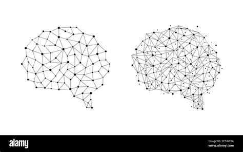 Human Brain From Nodes And Connections As A Symbol Of Thinking Neural