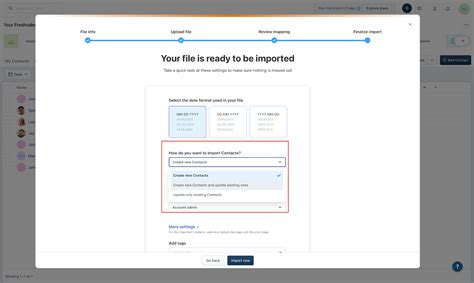 How To Import Contacts From A Csvxlsx File Freshsales