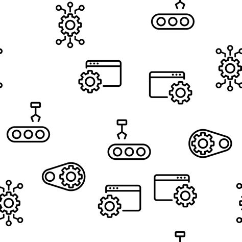 Automation Vector Seamless Pattern 10383116 Vector Art At Vecteezy