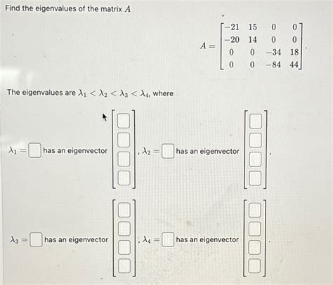 solved find the eigenvalues of the matrix