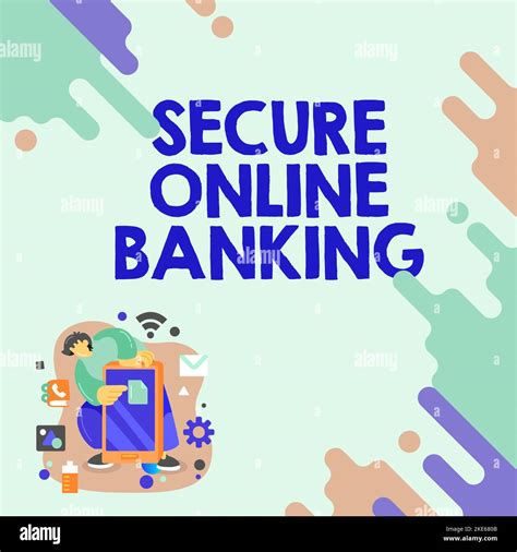 Handwriting Text Secure Online Banking Concept Meaning Protect Digital Bank For Internet