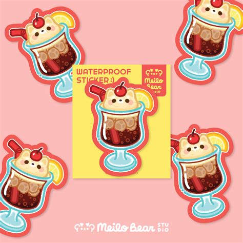 Waterproof Sticker Coke Float Chubmy