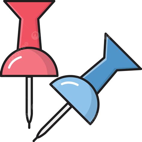 Pushpin Push Clip Needle Vector Push Clip Needle Png And Vector With