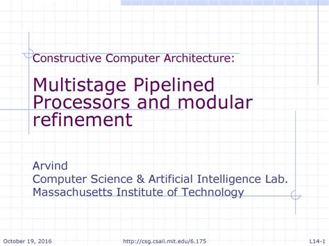 Multistage Pipelined Processors And Modular Refinement Ppt Download
