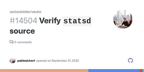 Verify `statsd` Source · Issue 14504 · Vectordotdevvector · Github