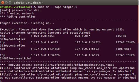 Experiment 2 Mininet Experiment Command Script Generation Of Topology