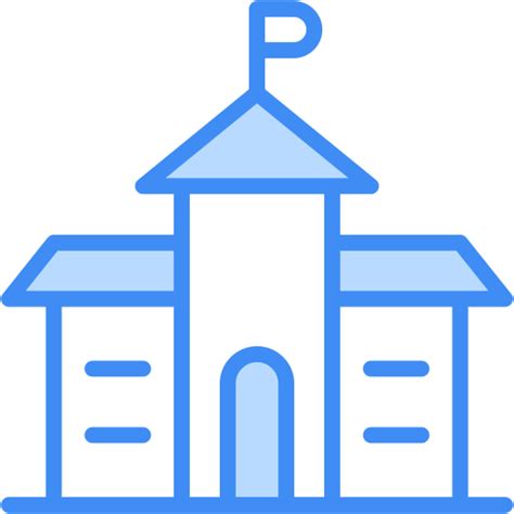 School Generic Blue Icon School Generic Blue Icon