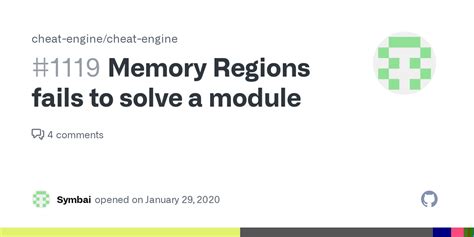 Memory Regions Fails To Solve A Module · Issue 1119 · Cheat Engine