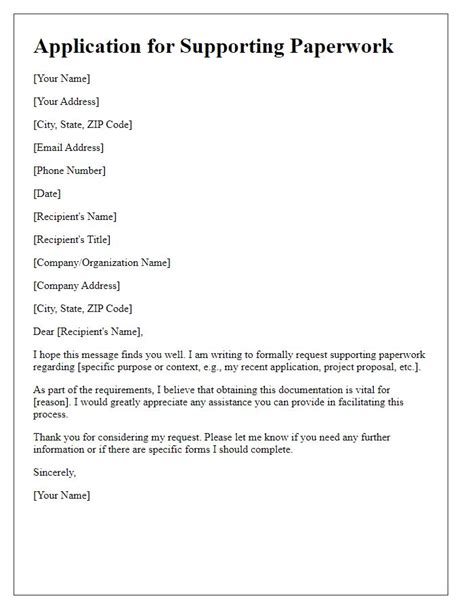 Letter Template For Requesting Supporting Documents Free Samples In Pdf Letterin