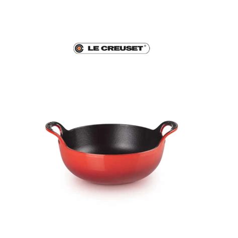法國 Le Creuset 琺瑯鑄鐵鍋巴蒂鍋 20cm 櫻桃紅 黑底 蝦皮購物