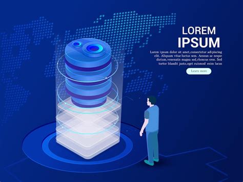 Premium Vector Big Data Flow Processing Concept Cloud Database Isometric Vector