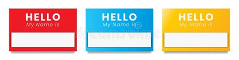 Hello My Name Tags Stock Illustrations 44 Hello My Name Tags Stock