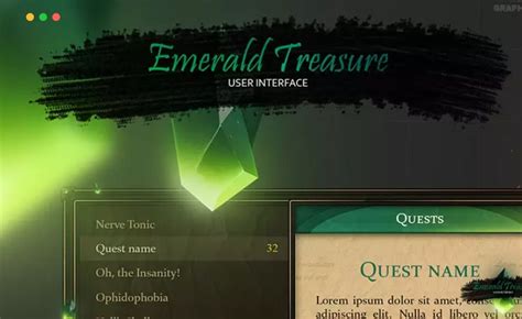 Unity 游戏UI翡翠界面 Emerald Treasure THE EMERALD INTERFACE CGais