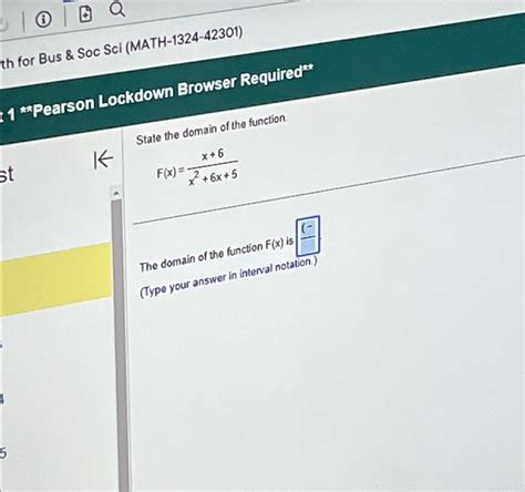 Solved Th For Bus And Soc Sci Math 1324 42301i ﻿pearson