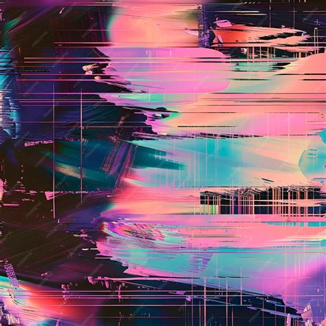Glitch Art Textures Backgrounds Premium Ai Generated Image
