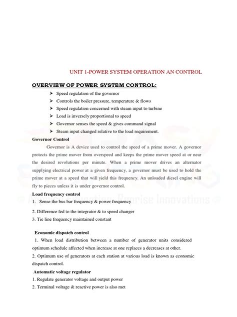 Psoc Unit 1 Pdf Electric Generator Rectifier