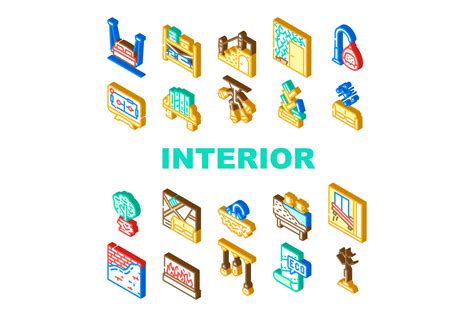 Interior Style Design Collection Icons Set Vector By Sevector Thehungryjpeg