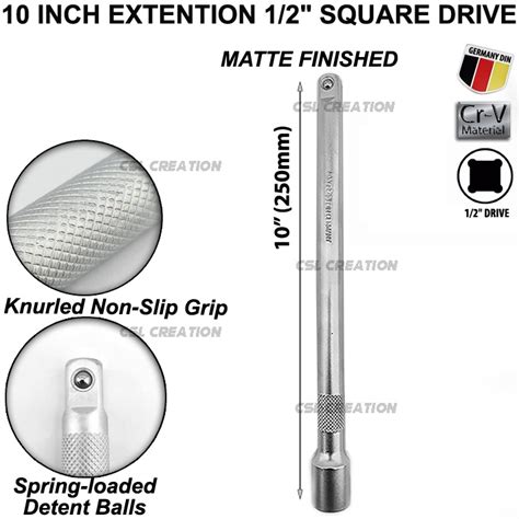 Anton Crv 12 Square Drive Extention Bar Socket Wrench L Handle Bar Socket Wrench Sliding