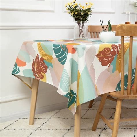 방수 대리석패턴 테이블보 북유럽 4종 신선한 그물 레드 식탁보 달콤한 레스토랑 테이블 커버 코튼 린넨 작은 티 천 패브릭 티몬