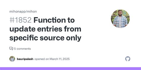 Function To Update Entries From Specific Source Only · Issue 1852