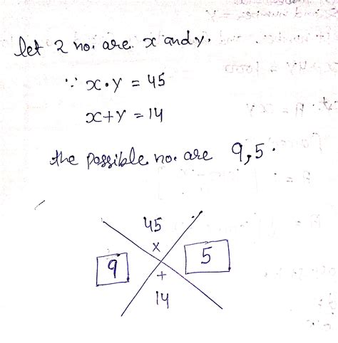Solved Write Two Numbers That Multiply To The Value On Top And Add To