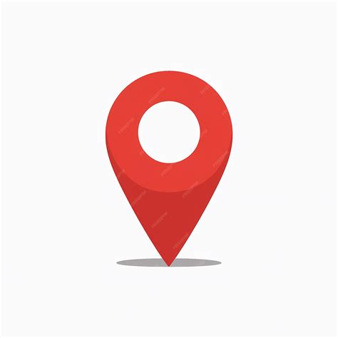 Premium Vector A Red Location Pin Icon Triangular Design With Circular Top Center Hole Used In