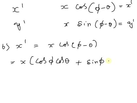 Solved A Rectangular Coordinate System With Axes X And Y Is Rotated