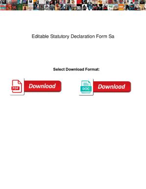 Fillable Online Editable Statutory Declaration Form Sa Editable Statutory Declaration Form Sa