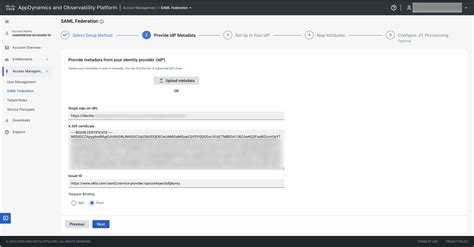 Configure Single Sign On Through Saml