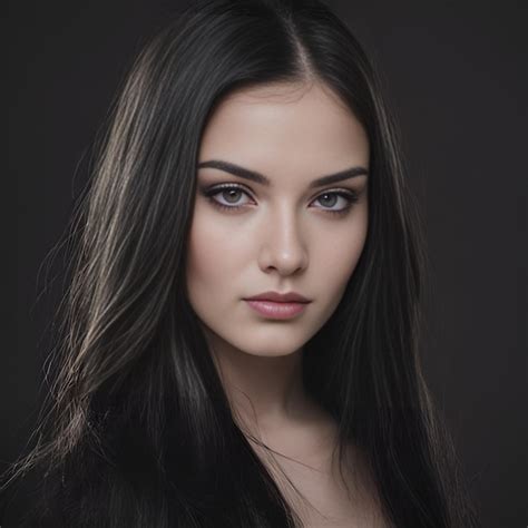 Premium Photo Brunette Hair Model