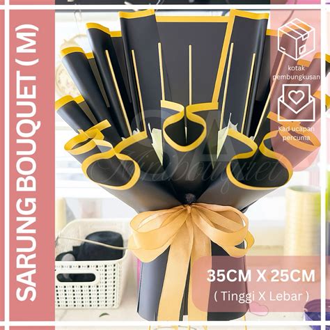 Saiz M 35cm X 25cm Sarung Bouquet Casing Bouquet Kelongsong Bouquet Bunga Bouquet