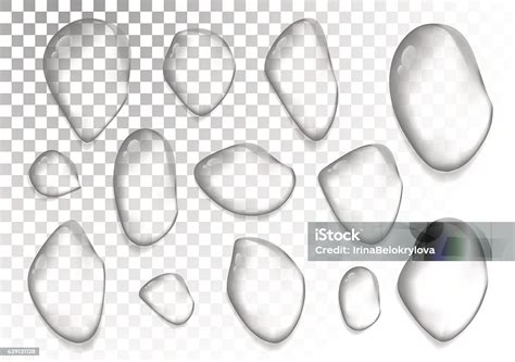 투명 한 배경에 벡터 사실적인 3d 물 방울 컬렉션 단일 이미지에 대한 스톡 벡터 아트 및 기타 이미지 단일 이미지 물 방울 Istock