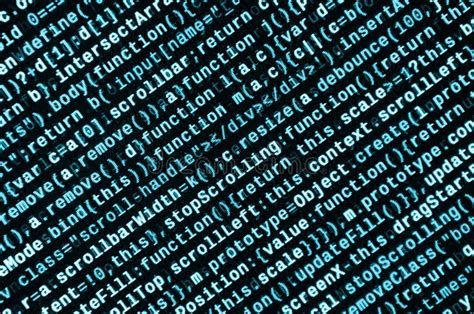 Writing Programming Code On Laptop Digital Binary Data On Computer Screen Stock Illustration