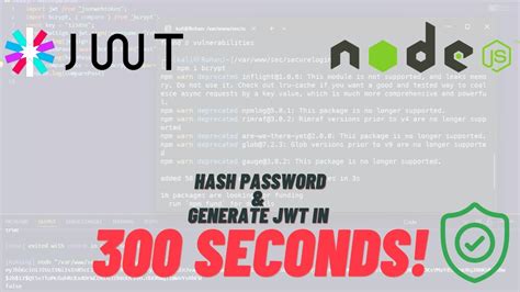 Hash Passwords And Generate Jwt Tokens In Nodejs Quick 5 Minute