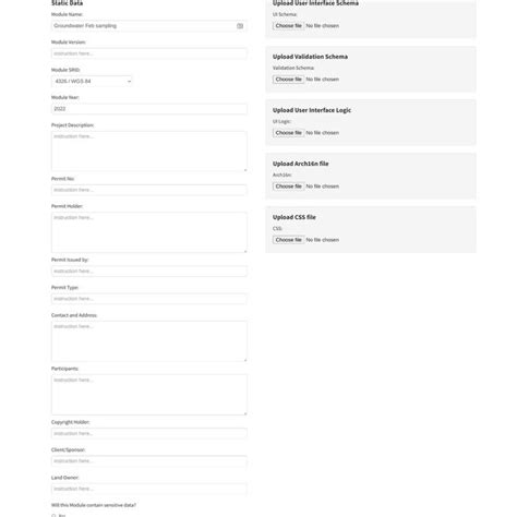 Project And Dataset Level Metadata Captured In The Module Settings Page Download Scientific