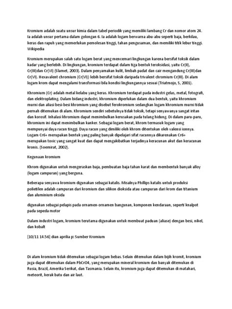 Kromium Adalah Pdf Dewasa Muda
