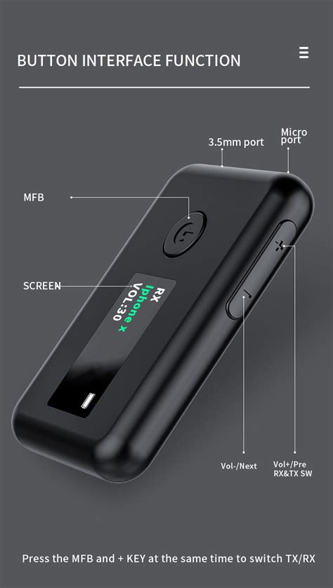 Portable 2in1 Bluetooth Adapter Bluetooth 5 0 Tran Grandado