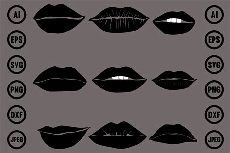 Lips Silhouette Graphic By Transform20 · Creative Fabrica