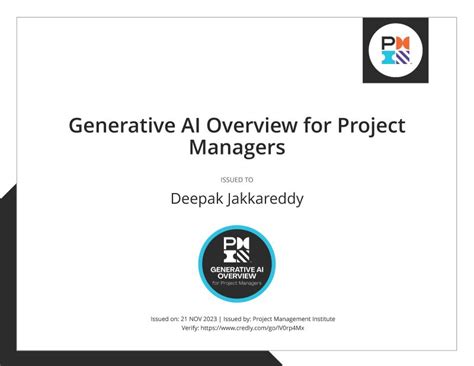 deepak jakkareddy on linkedin generativeai projectmanagement pmicertification