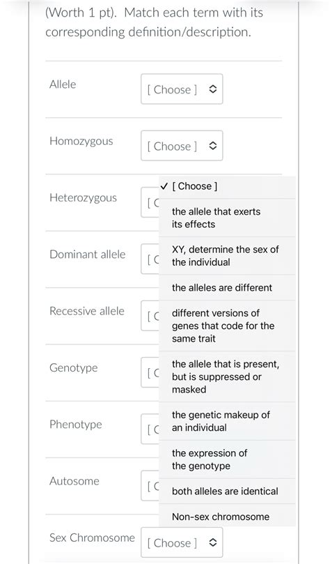 Solved Match Each Term With Its Corresponding Chegg Com